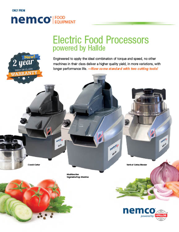 Nemco Hallde Electric Food Processors - Performance Reps Northwest